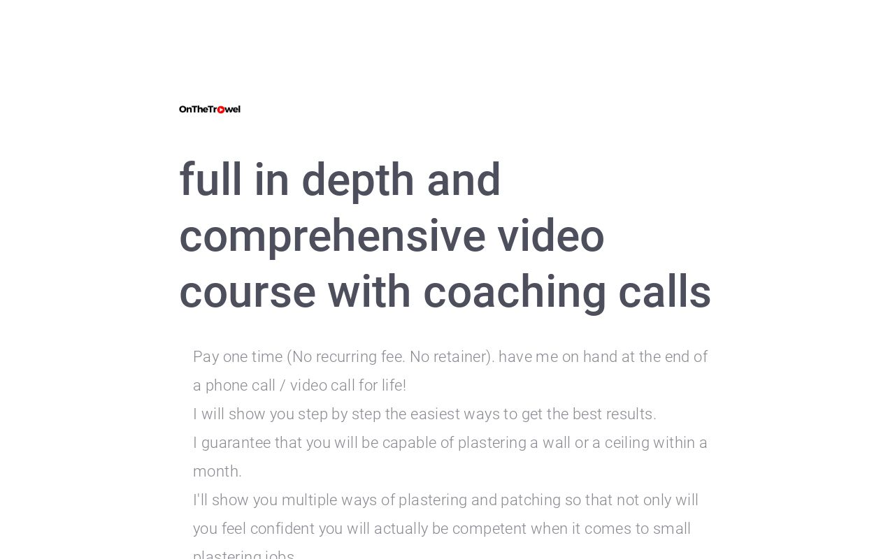 Online plastering course